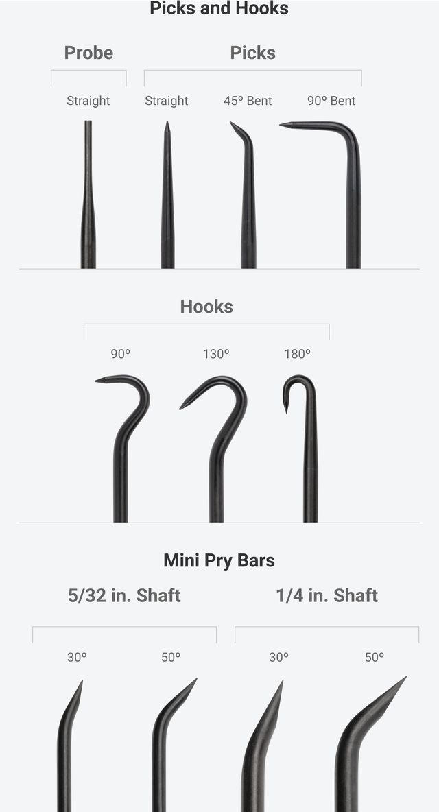 11-Piece Pick, Hook, and Mini Pry Bar Set | TEKTON