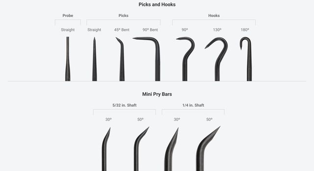 11-Piece Pick, Hook, and Mini Pry Bar Set | TEKTON