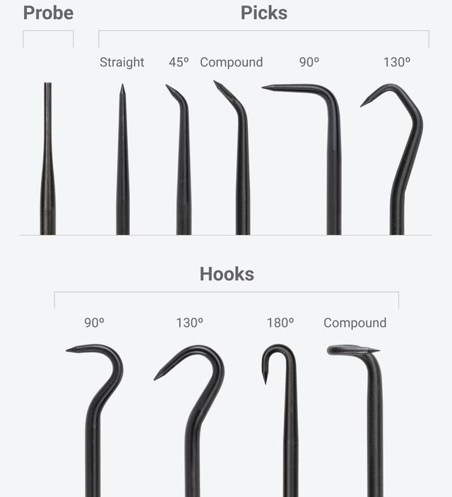 Pointed Pick and Hook Set (10-Piece) | TEKTON | Made in USA