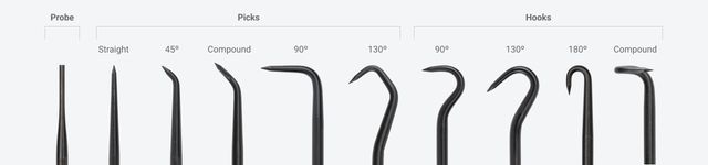 Pointed Pick and Hook Set (10-Piece) | TEKTON | Made in USA