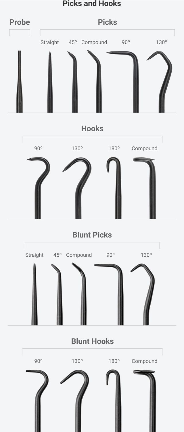 Pick and Hook Set (19-Piece) | TEKTON | Made in USA