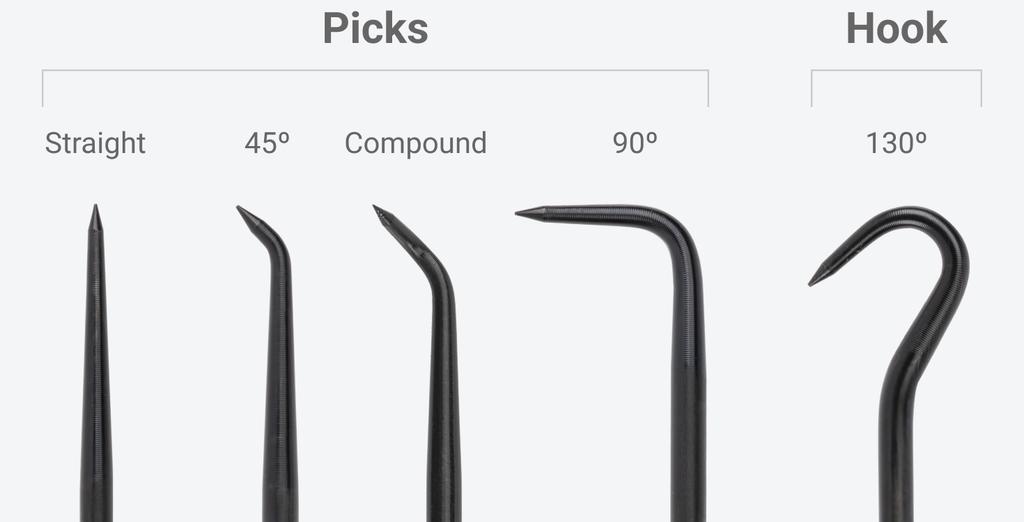 Pointed Pick and Hook Set (5-Piece) | TEKTON | Made in USA