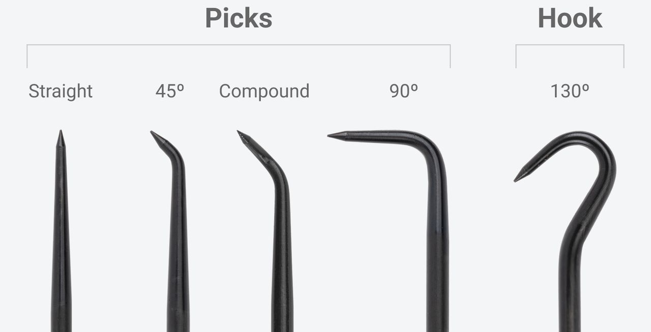 Pointed Pick and Hook Set (5-Piece) | TEKTON | Made in USA