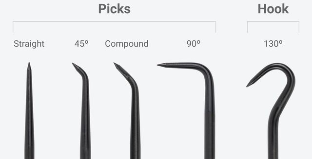 Pointed Pick and Hook Set (5-Piece) | TEKTON | Made in USA