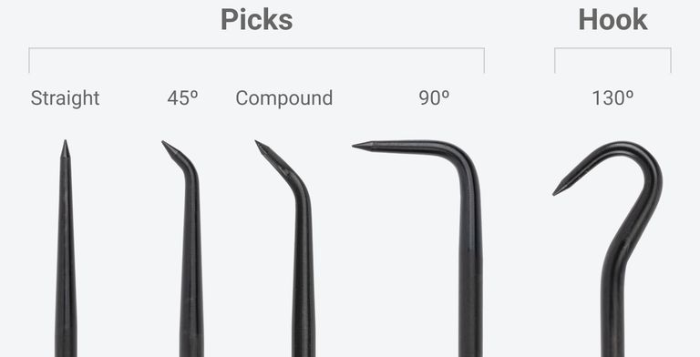 Pointed Pick and Hook Set (5-Piece) | TEKTON | Made in USA