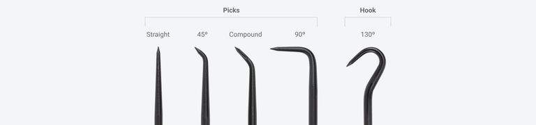 Pointed Pick and Hook Set (5-Piece) | TEKTON | Made in USA