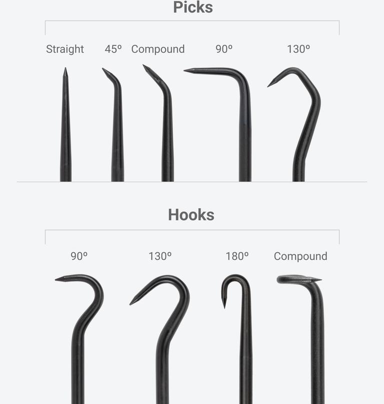 Pointed Pick and Hook Set (9-Piece) | TEKTON | Made in USA