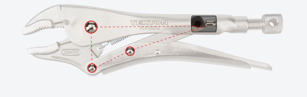 10-Piece Locking Pliers Set with Rack | TEKTON | PLK9904