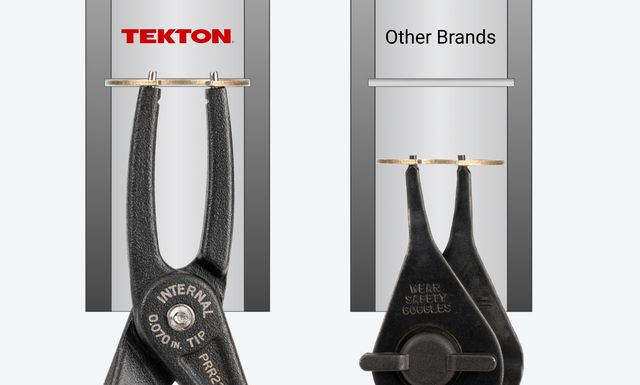 9 Inch Internal Retaining Ring Pliers Set, 0.090 in. (2-pc) | TEKTON