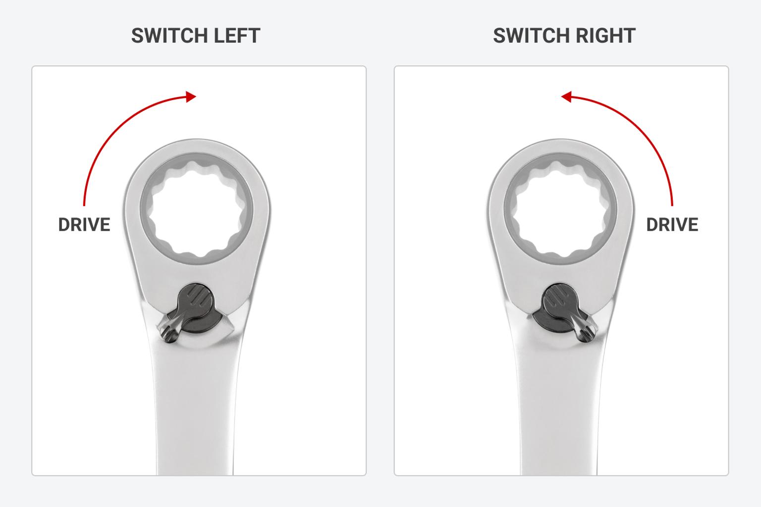 11 Piece Reversible Ratcheting Wrench Set Tekton