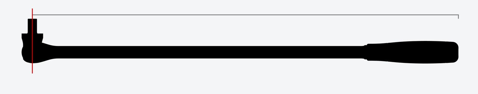 1/2 Inch Drive x 24 Inch Comfort Grip Breaker Bar | TEKTON