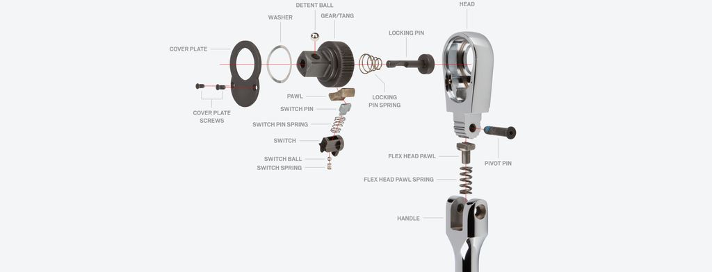 3/8 Inch Drive x 12 Inch Flex Quick-Release Long Ratchet | TEKTON