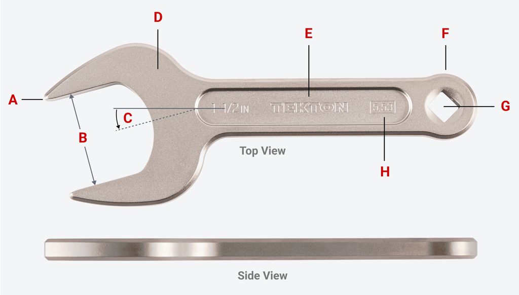 Service Wrench Set (3/4–1-5/8 Inch) | TEKTON | Made in USA