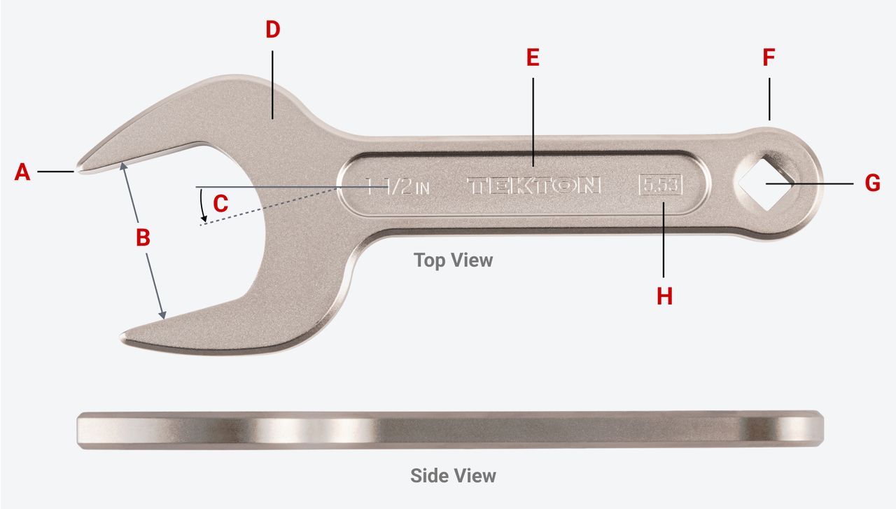 Service Wrench Set (19–38, 41, 46, 50 mm) | TEKTON | Made in USA