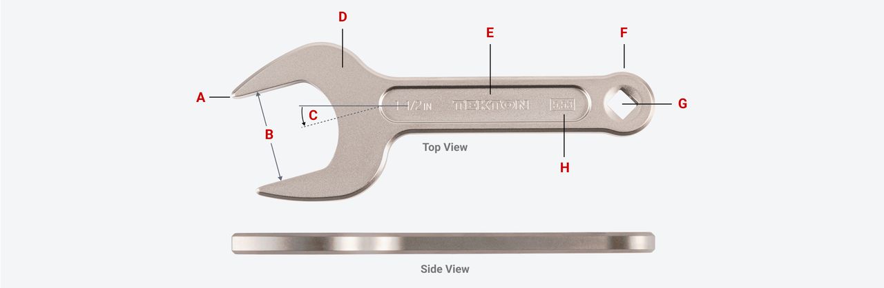 Service Wrench Set (19–38, 41, 46, 50 mm) | TEKTON | Made in USA