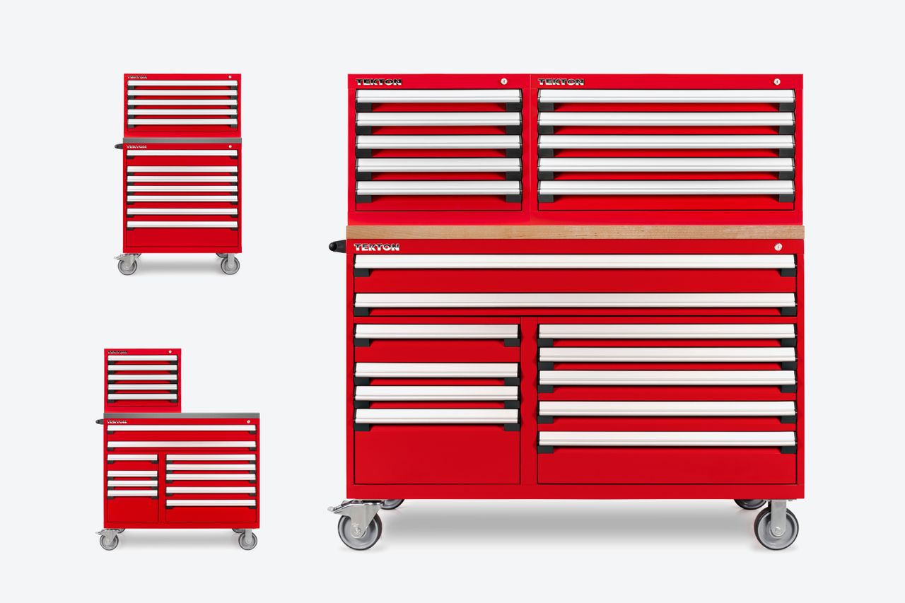 5-Drawer Upper Tool Cabinet, Red (24 in.) | TEKTON