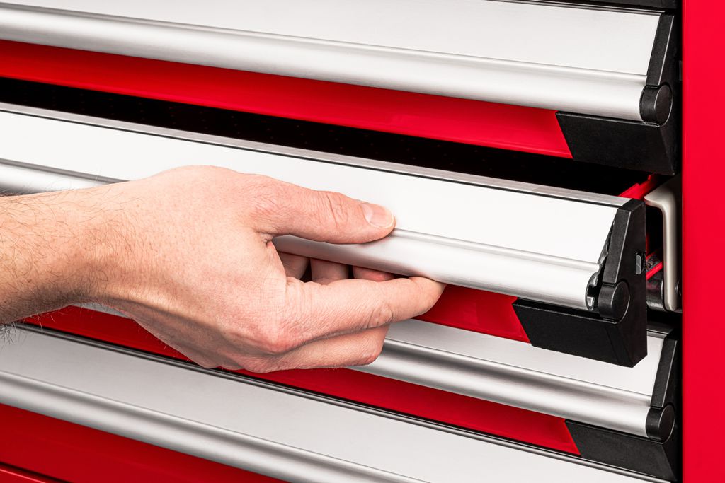 Red Tool Cabinet System with Stainless Steel Top | TEKTON