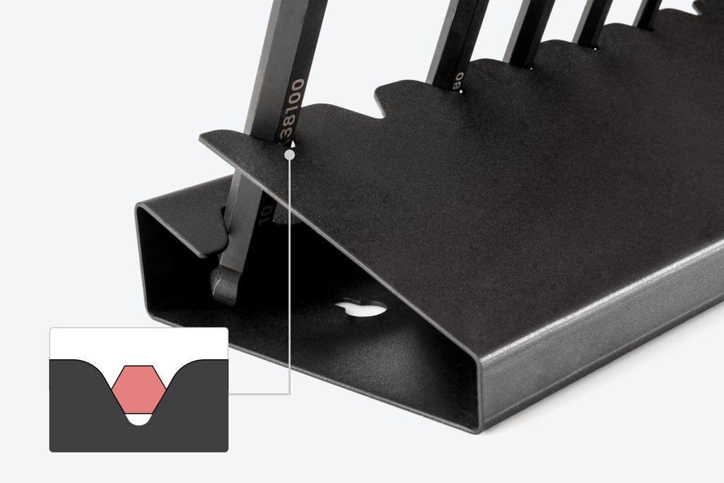 11-Tool T-Handle Key Metal Stand (Inch) | TEKTON | OKH61501