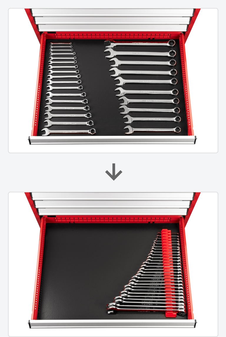 34 Piece Reversible Ratcheting Wrench Set With Organizer Tekton