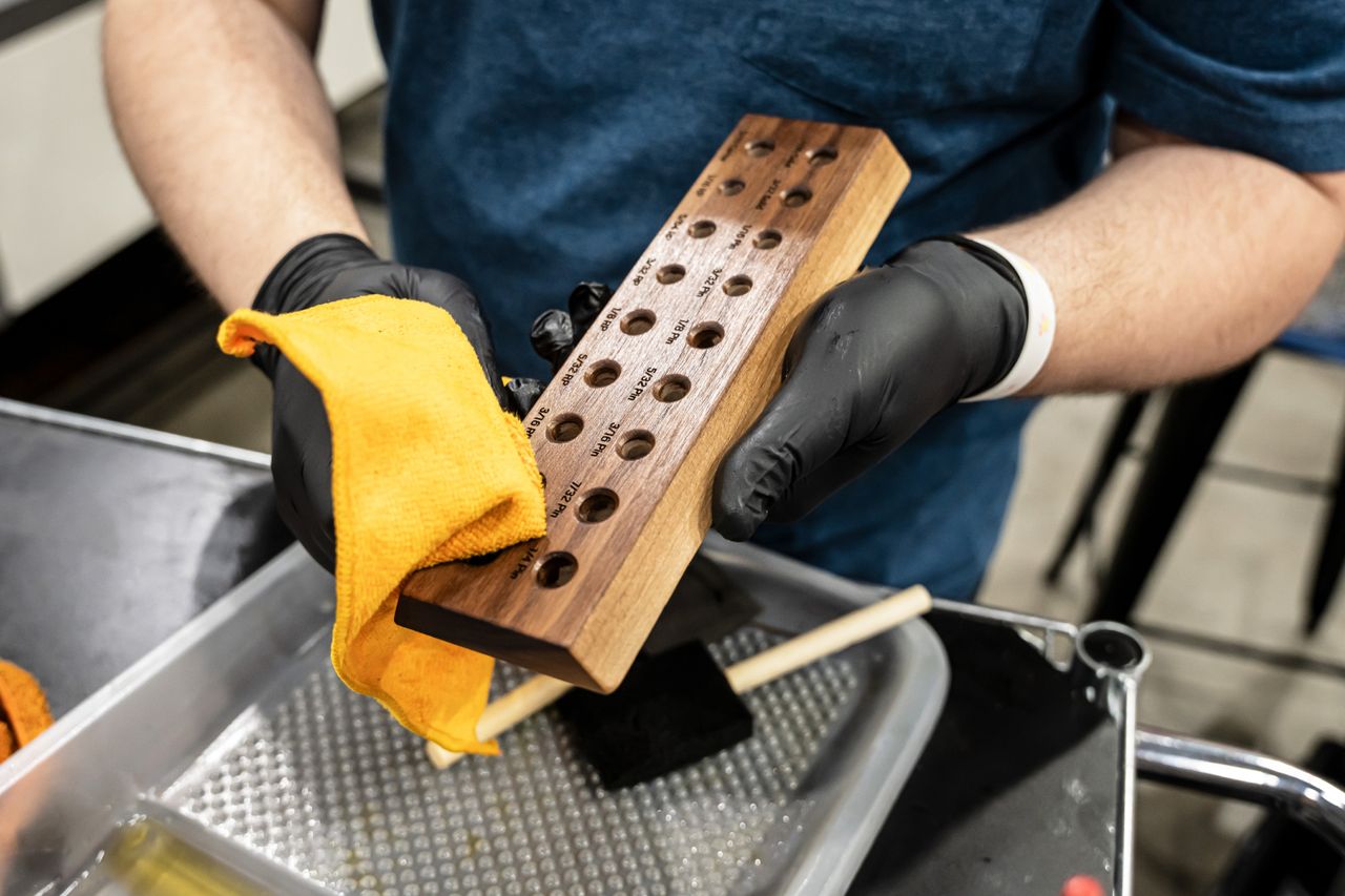 Punch Set with Walnut Block (18-Piece) | TEKTON | 66564