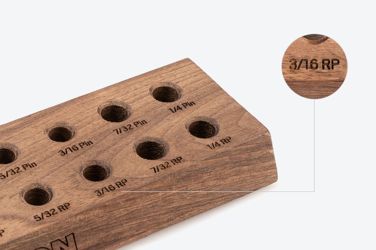 Punch Set with Walnut Block (18-Piece) | TEKTON | 66564