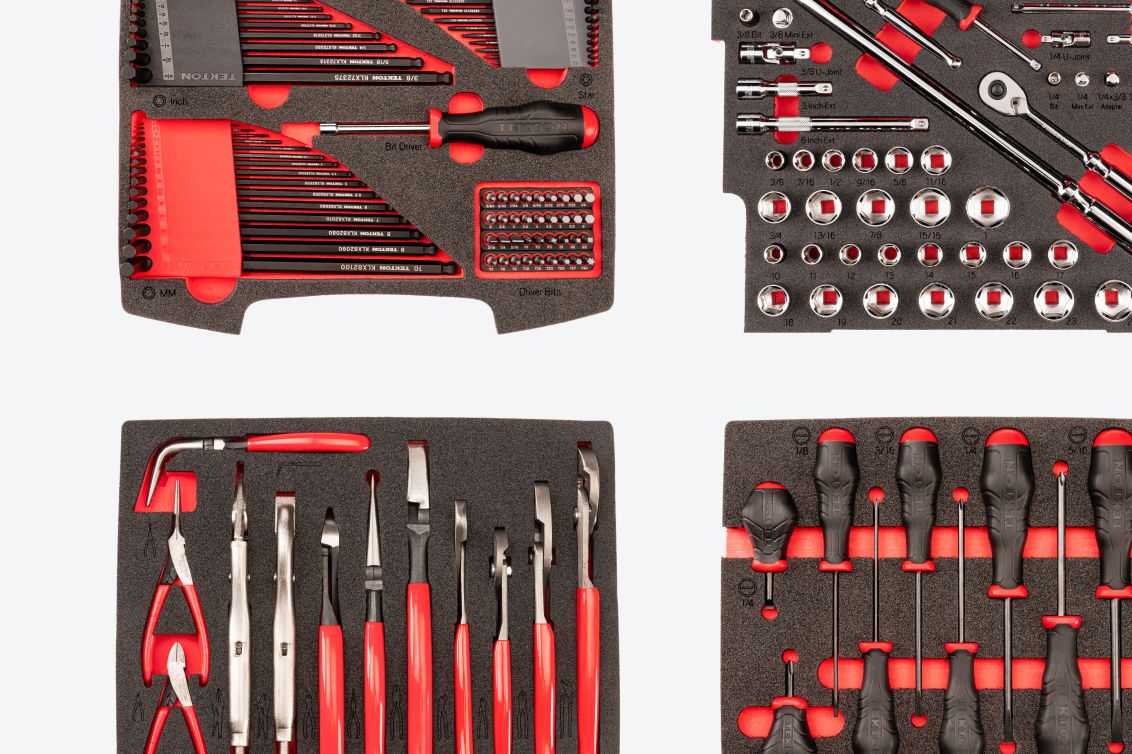 127-Piece Tool Set in Modular Stacking Organizer with Foam | TEKTON