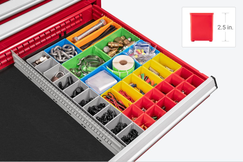 Organizer Bin Set for Shallow Stacking Tool Box (8-Piece) | TEKTON