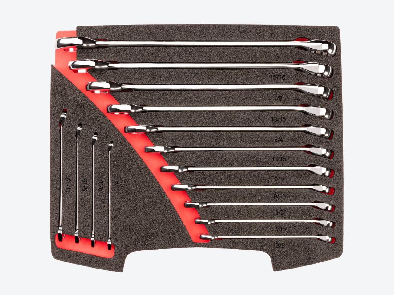 15-Piece Combination Wrench Set with Drawer and Foam | TEKTON