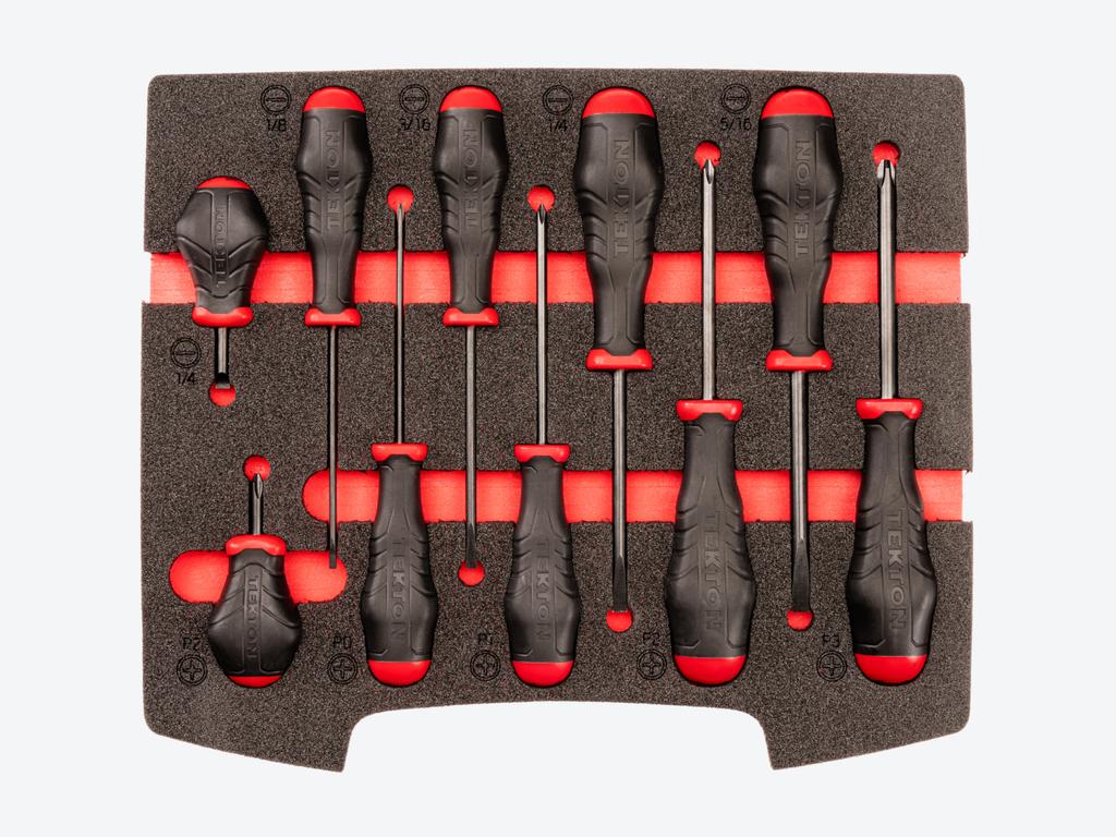 10-Piece High-Torque Screwdriver Set with Drawer and Foam | TEKTON