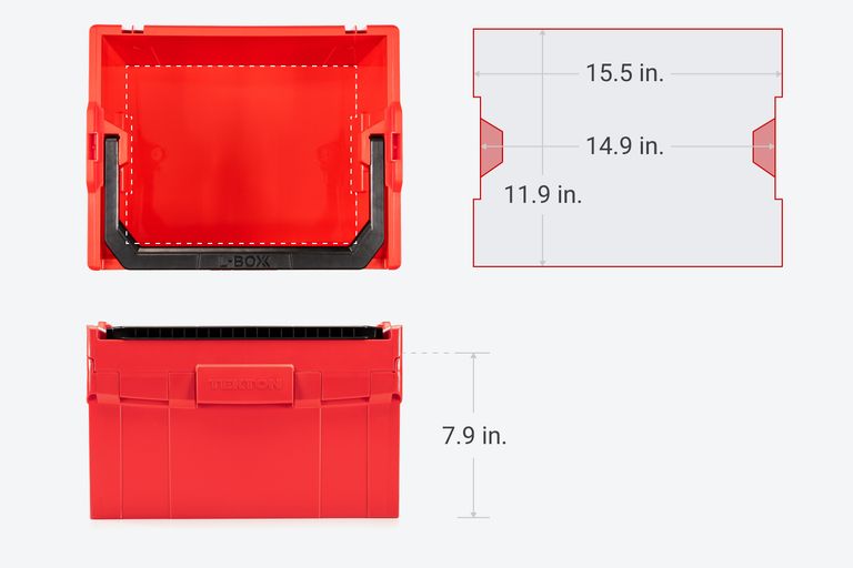 Stacking Deep Open Tote (LT-BOXX 3) | TEKTON