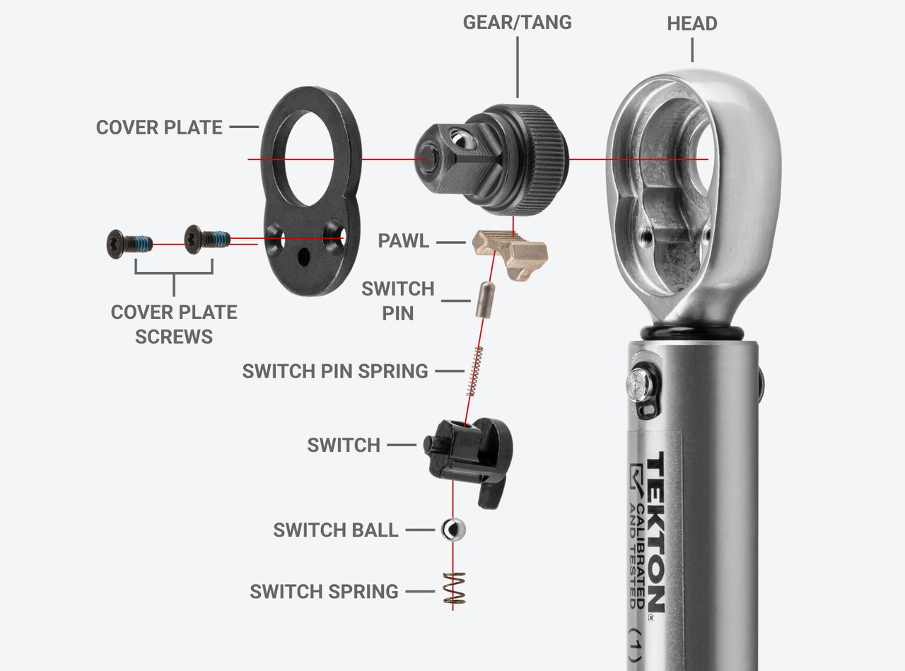 1/4 Inch Drive Dual-Direction Micrometer Torque Wrench Service Kit | TEKTON