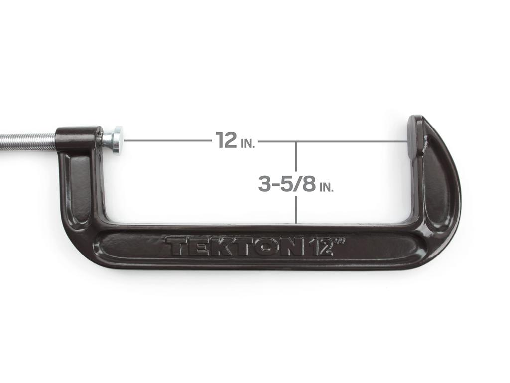 12 Inch Malleable Iron C-Clamp | TEKTON | 4040
