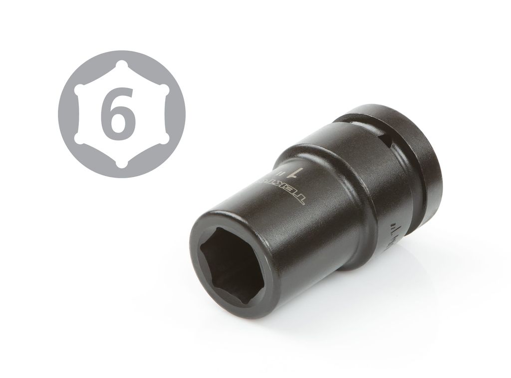 9-Piece 1 Inch Drive Deep 6-Point Impact Socket Set | TEKTON