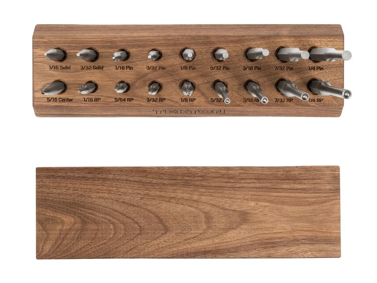 Punch Set with Walnut Block (18-Piece) | TEKTON | 66564