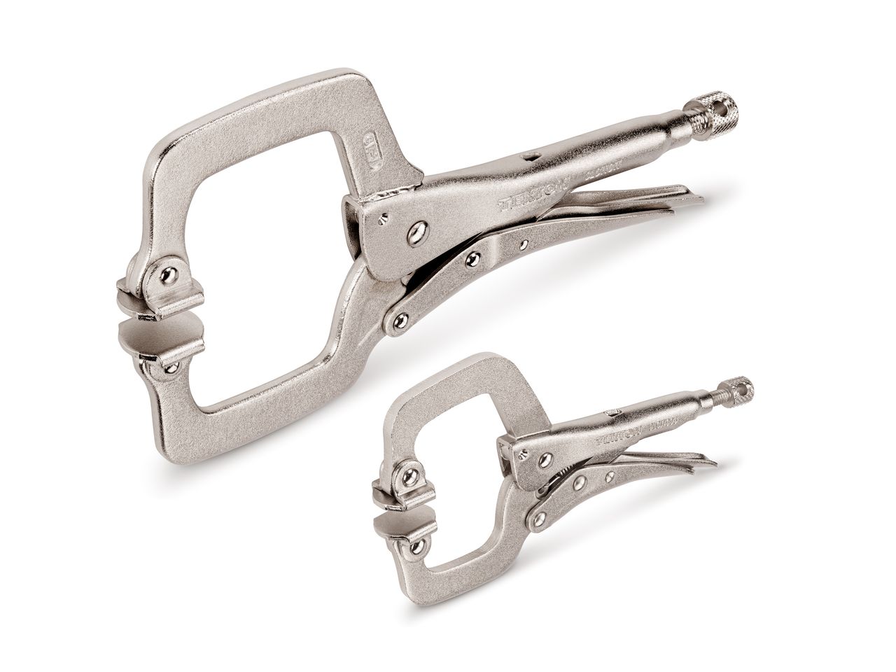 2-Piece Swivel Pad Locking C-Clamp Set | TEKTON | CLC91101