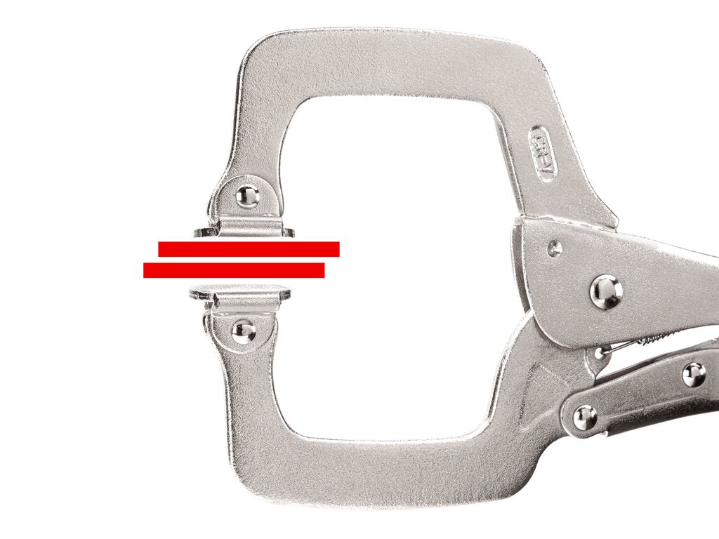 2-Piece Swivel Pad Locking C-Clamp Set | TEKTON | CLC91101