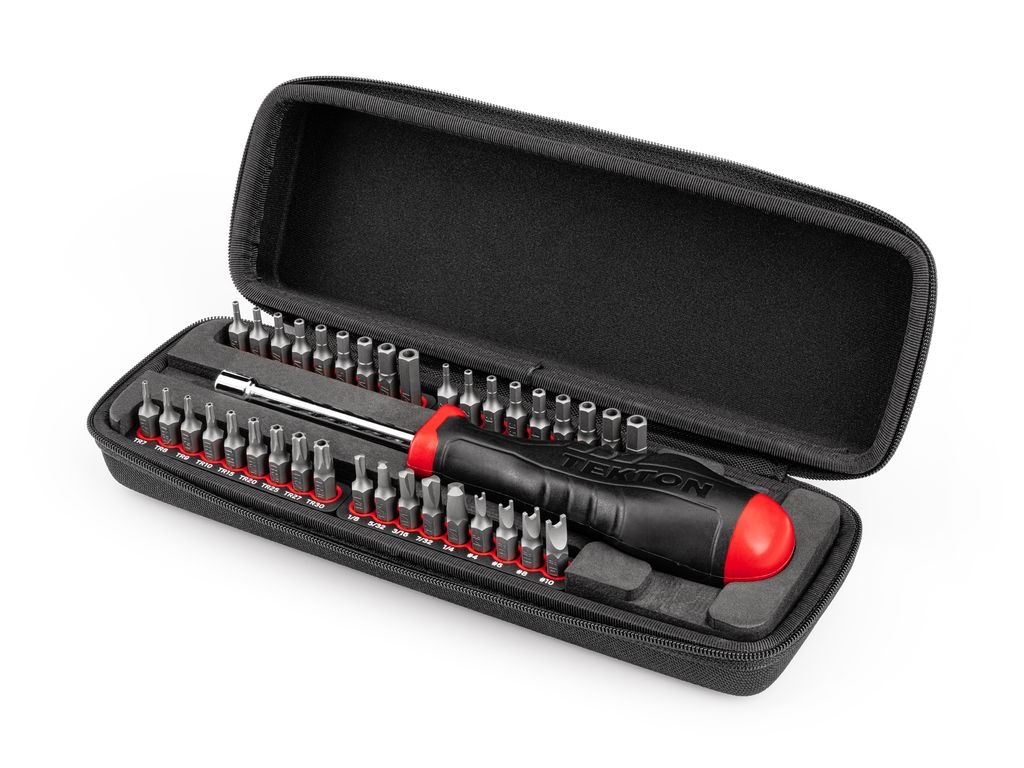 37-Piece 1/4 Inch Security Bit Driver and Bit Set with Case | TEKTON
