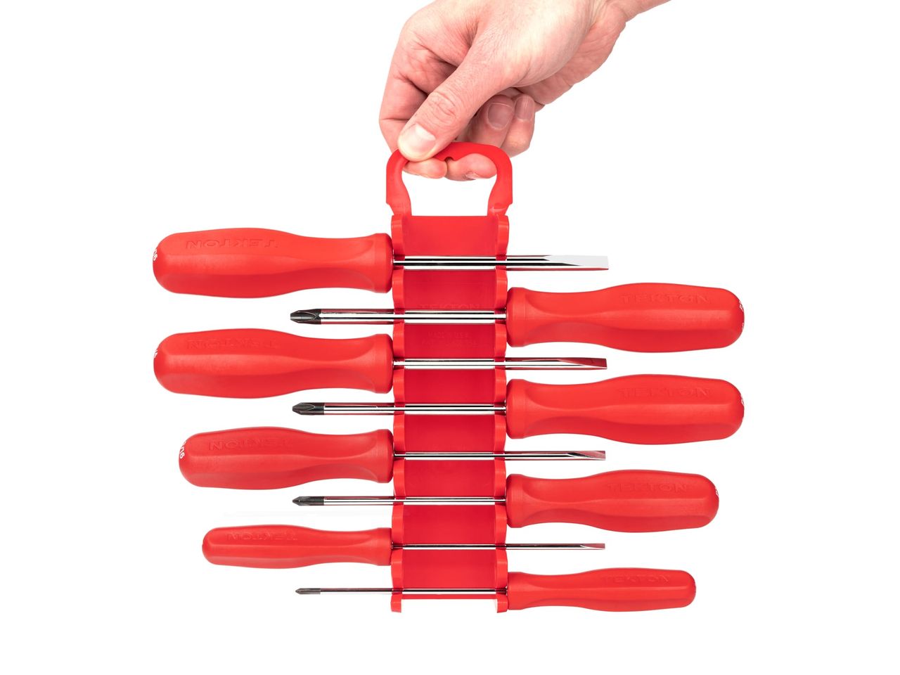 8-Piece Hard-Handle Screwdriver Set, with Holder | TEKTON