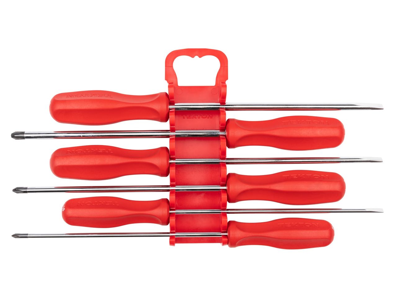 6-Piece Hard-Handle Screwdriver Set, with Holder | TEKTON