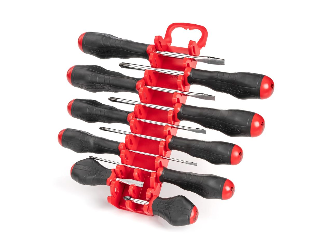 10-Piece Phillips/Slotted High-Torque Screwdriver Set with Holder | TEKTON®