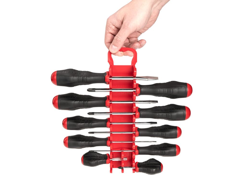 10-Piece Phillips/Slotted High-Torque Screwdriver Set with Holder | TEKTON®