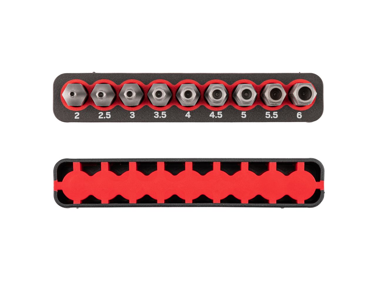 9-Piece 1/4 Inch Metric Security Hex Bit Set with Rail | TEKTON