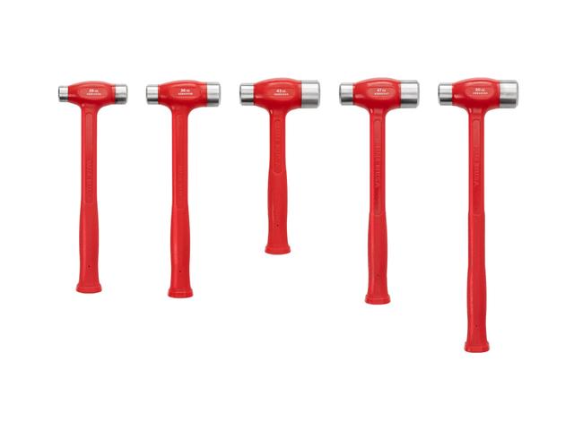5-Piece Flat Steel Face Dead Blow Hammer Set | TEKTON