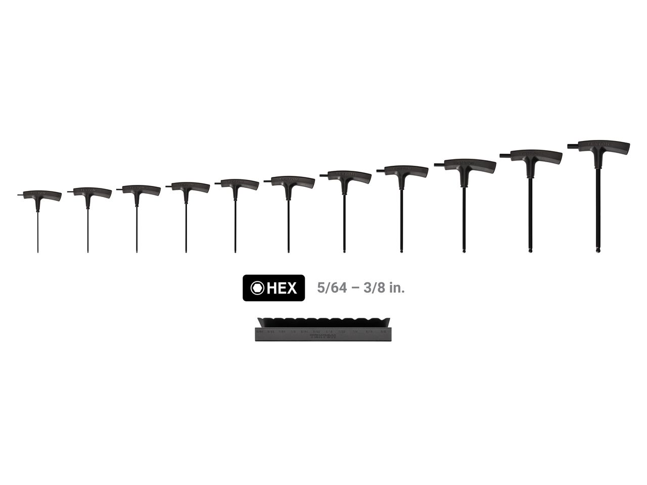 11-Piece T-Handle Hex Key Set (Inch) with Stand | TEKTON