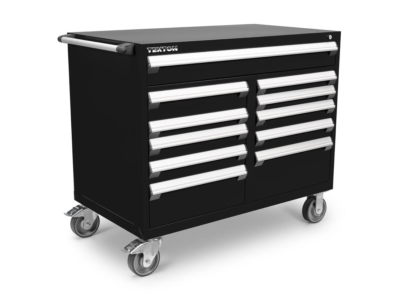 Black 11-Drawer 50/50 Split Bank Cabinet (48 W x 27 D in.) | TEKTON