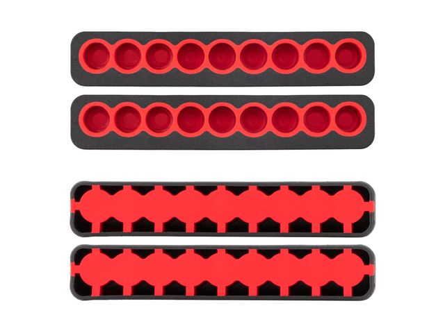 9-Tool 1/4 Inch Bit Rail Set, 2-Piece | TEKTON | ODB91000
