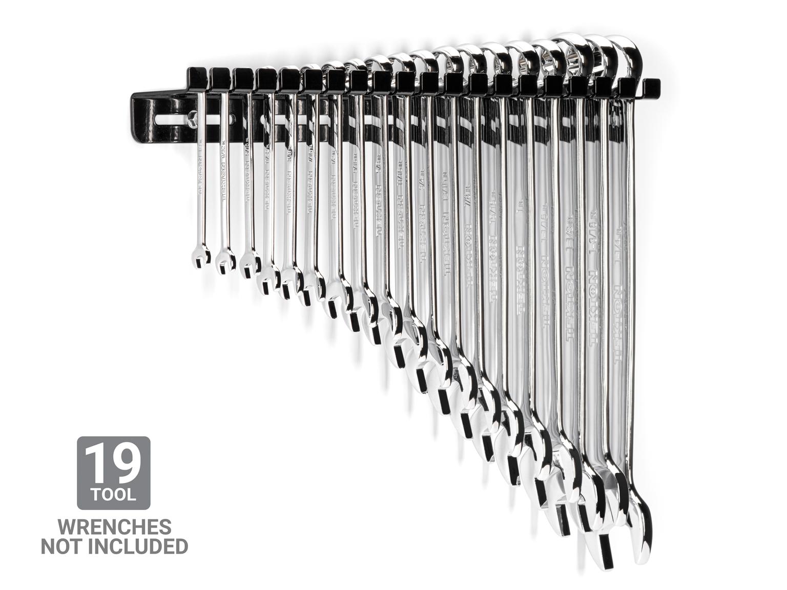 19-Tool Combination Wrench Wall Hanger (Black) | TEKTON | OWH11119 19-Tool Combination Wrench Wall Hanger (Black) | TEKTON | OWH11119