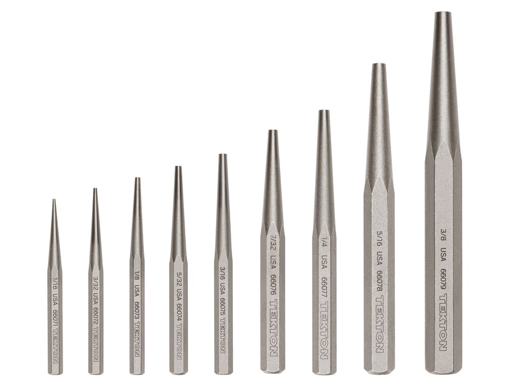 9-Piece Solid Punch Set | TEKTON | Made in USA