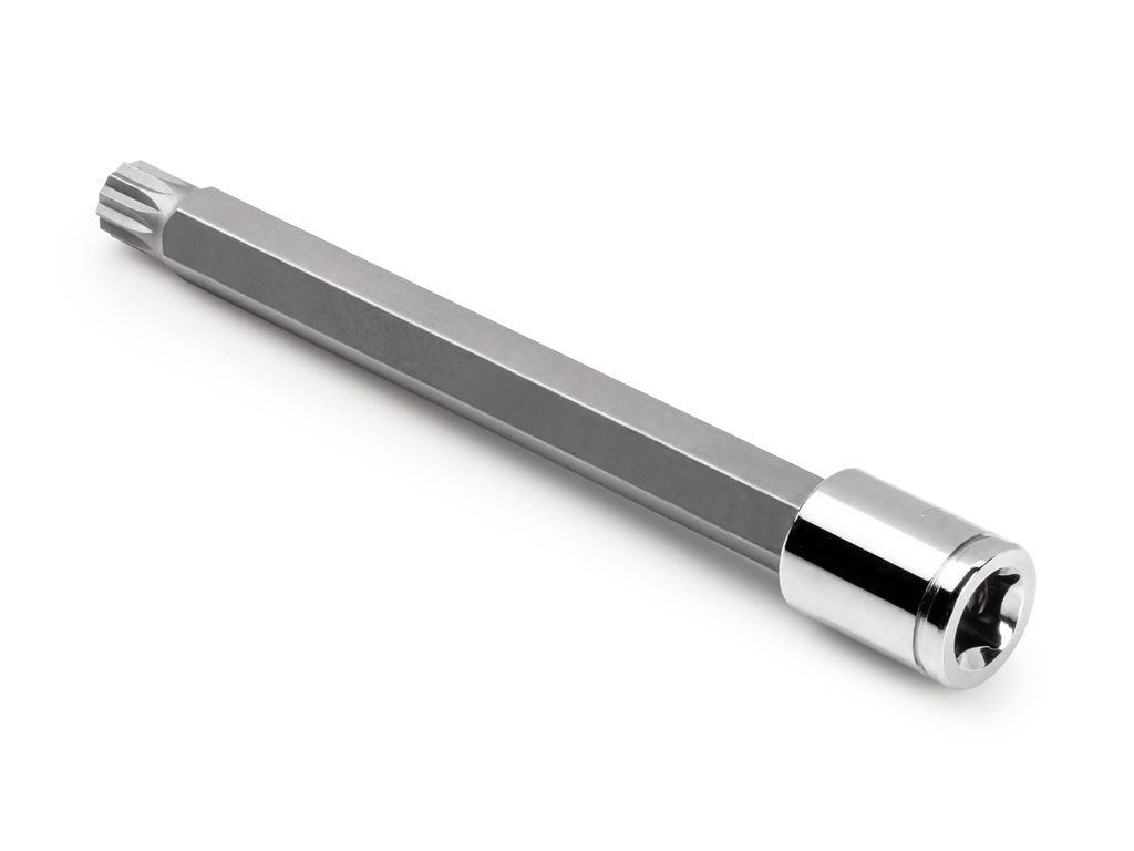 3/8 Inch Drive x M12 Long Triple Square Bit Socket | TEKTON