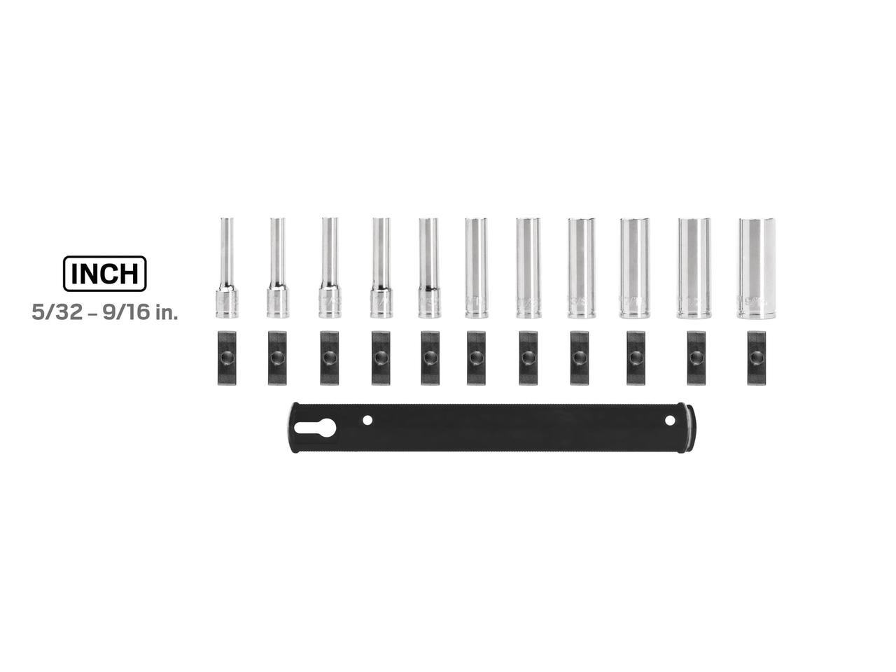 11-Piece 1/4 Inch Drive Deep 12-Point Socket Set | TEKTON